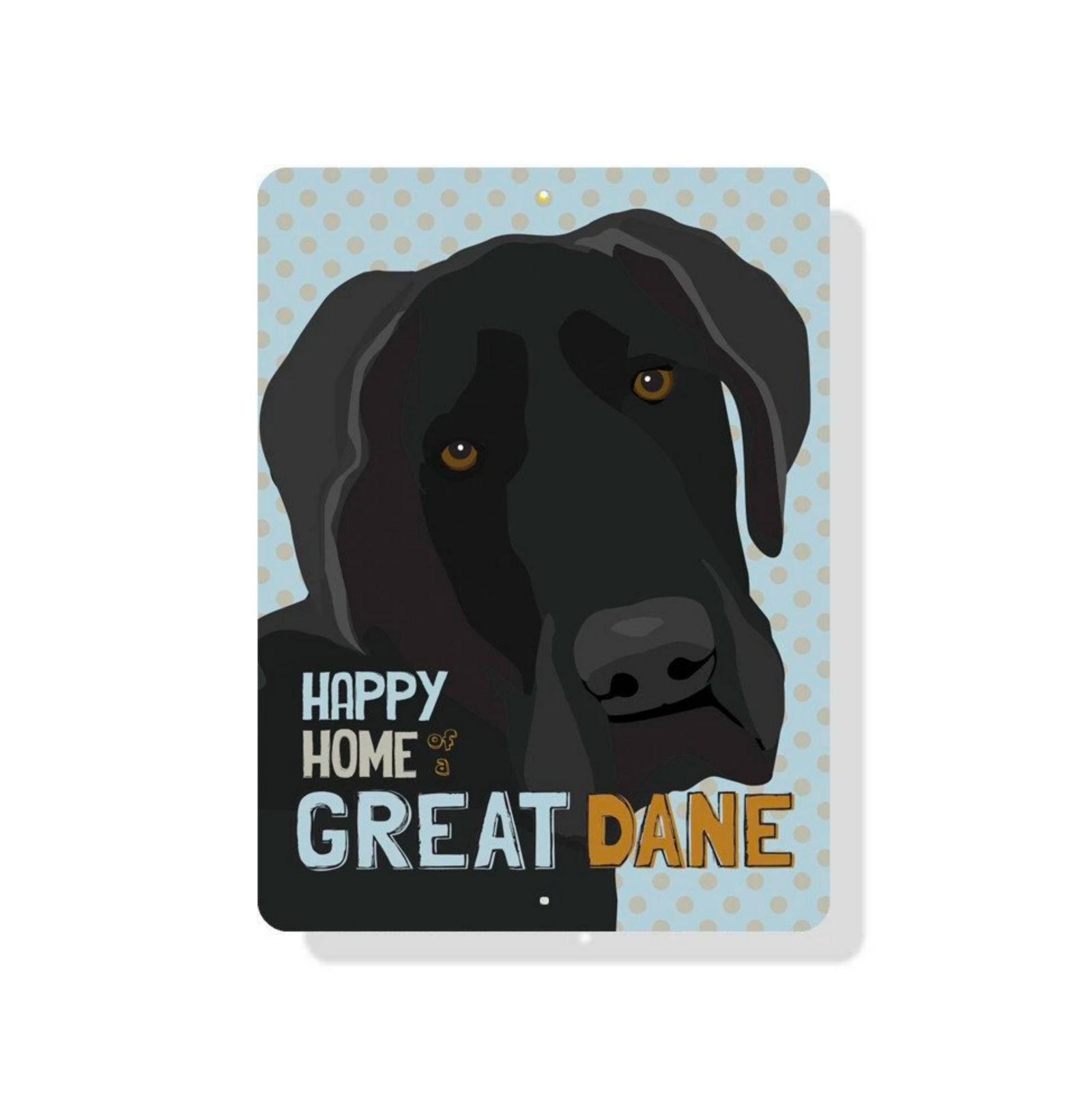 outdoor aluminum great dane sign - natural – BIG Gentle Dogs
