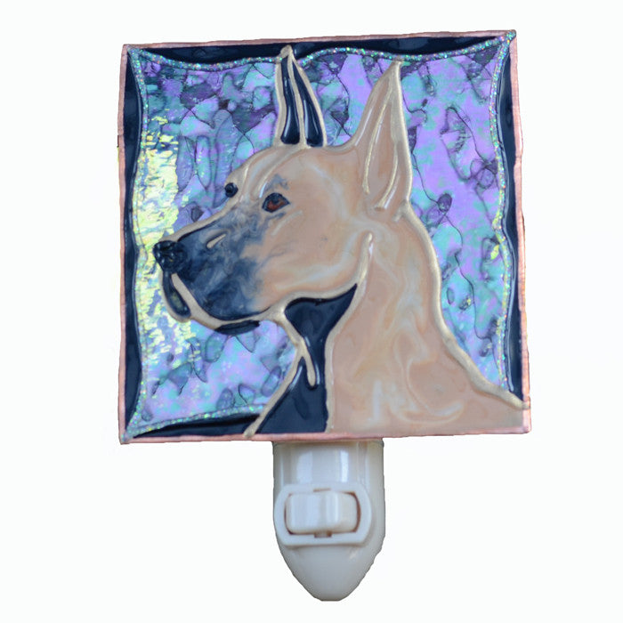 "Stained Glass Great Dane Night Light" - Fawn Dane, w/clear background ...
