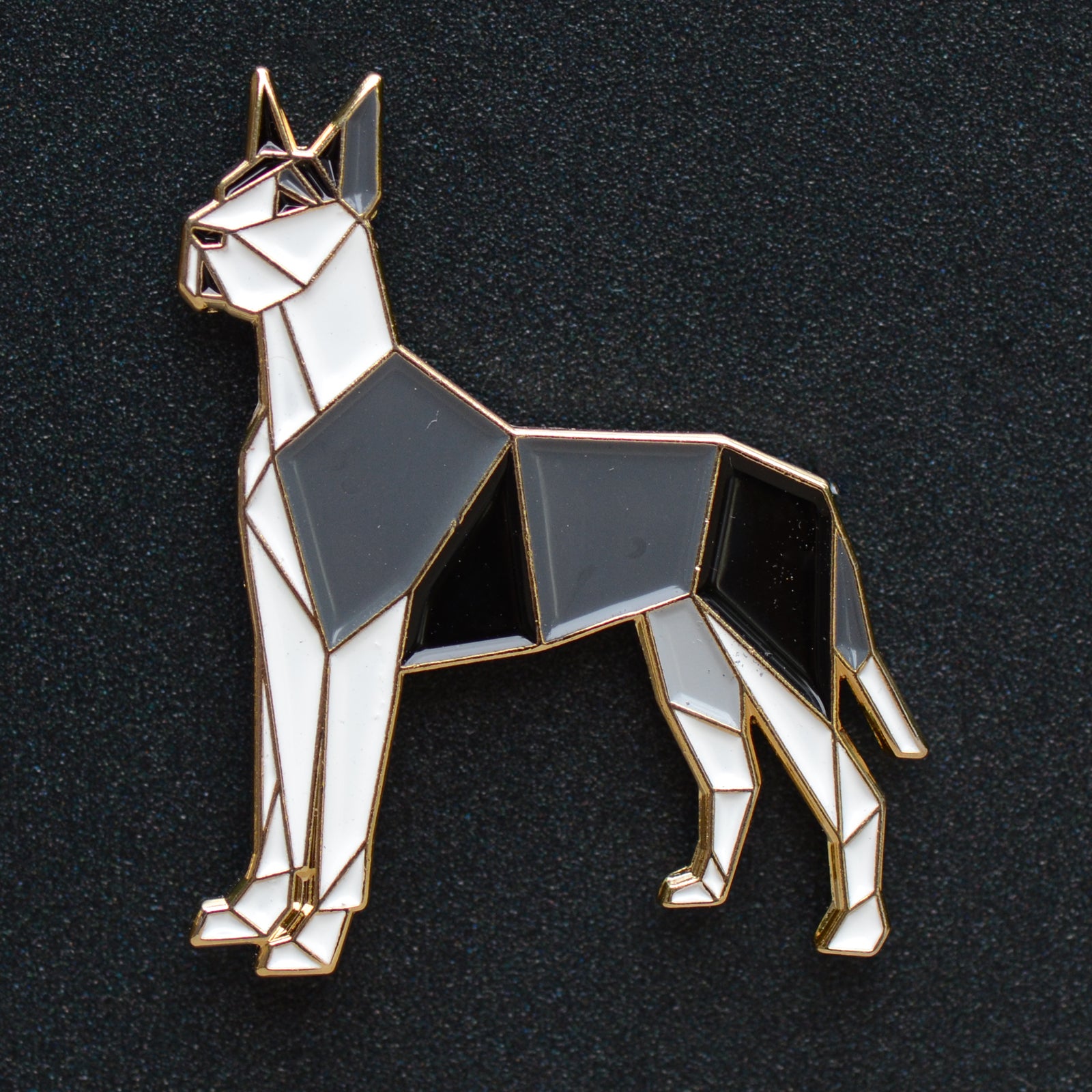 "Great Dane Origami Enamel Pin #1 – BIG Gentle Dogs