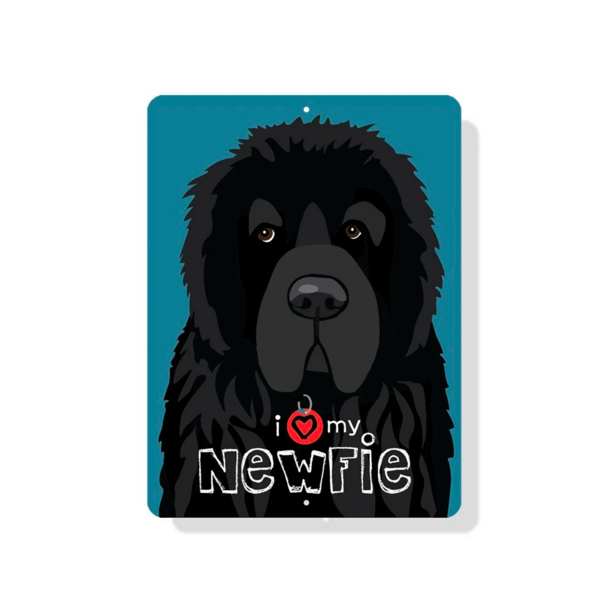 outdoor aluminum newfie sign – BIG Gentle Dogs